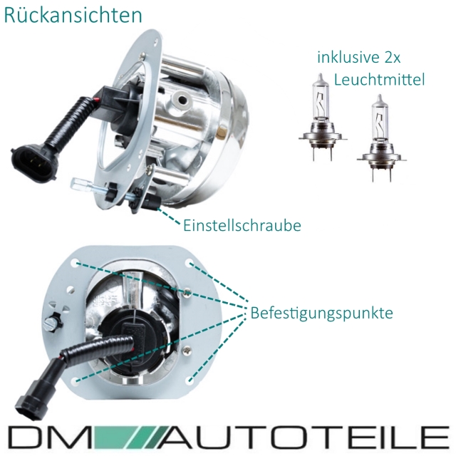 Nebelscheinwerfer SET H11 passt für Mercedes W211 S211 W204 S204 C209 ...